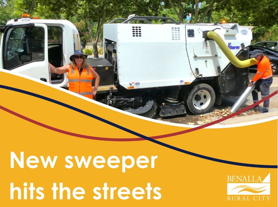 New sweeper coming to a street near you - Benalla Rural City Council