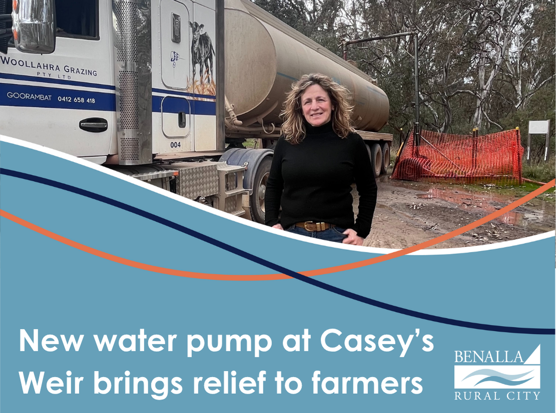 New water pump at Casey’s Weir brings relief to farmers - Benalla Rural ...